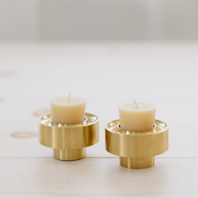Brass Stackable Candle Holder